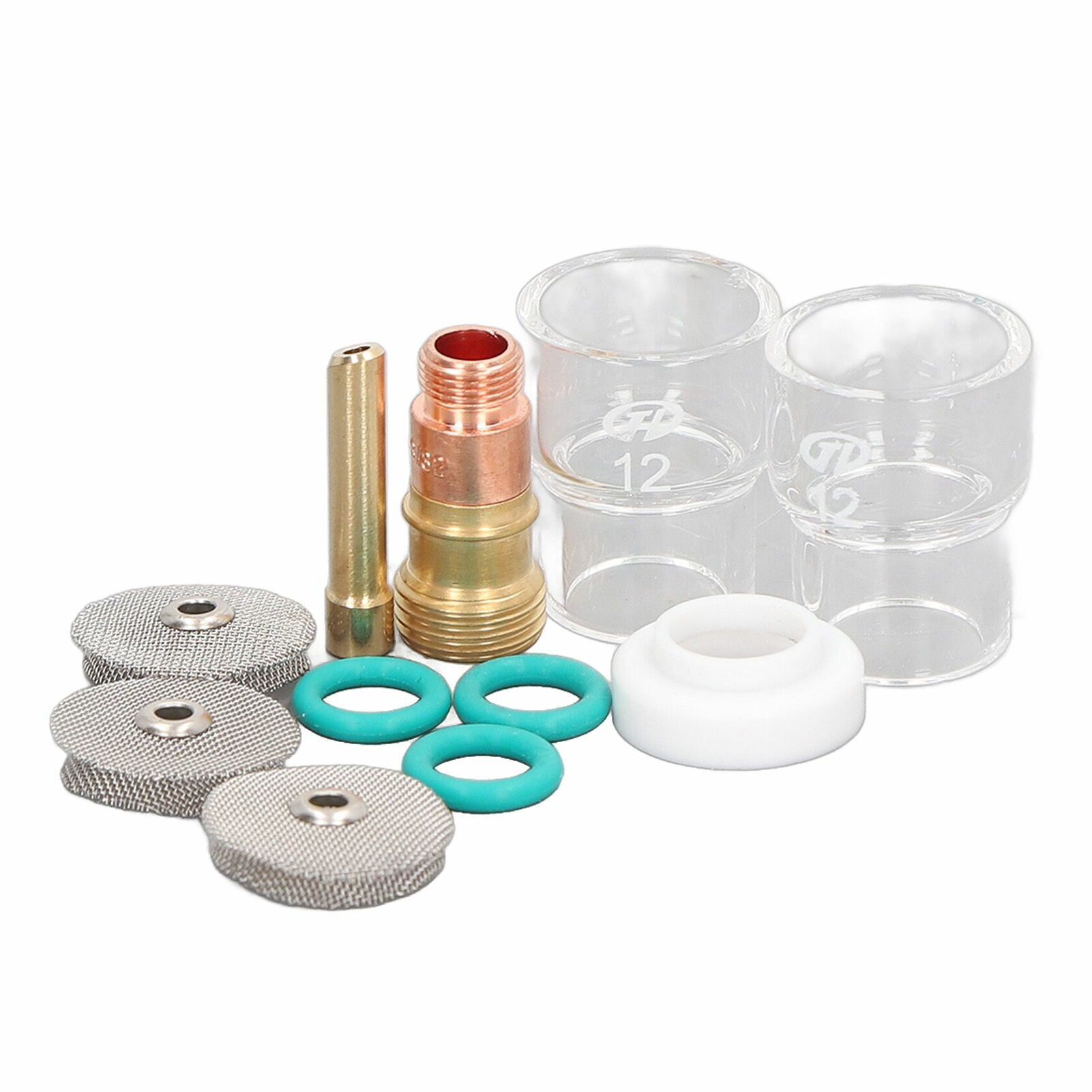 11шт комплект для TIG горелки WP17 (чашки, цанги, кольца)