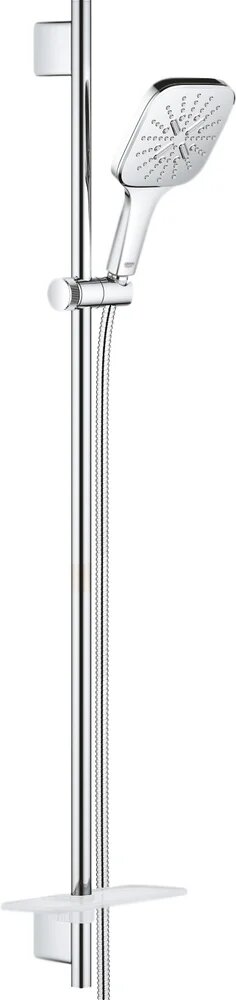 Душевой гарнитур Grohe Rainshower SmartActive 26587000 хром, глянцевый, латунный, 3 режима струи, лейка для душа со шлангом и штангой, с функцией экономии воды