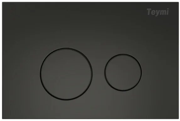 Кнопка смыва для унитаза Teymi Lina T70103BM черная, матовая, кнопка для инсталляции, двойной смыв