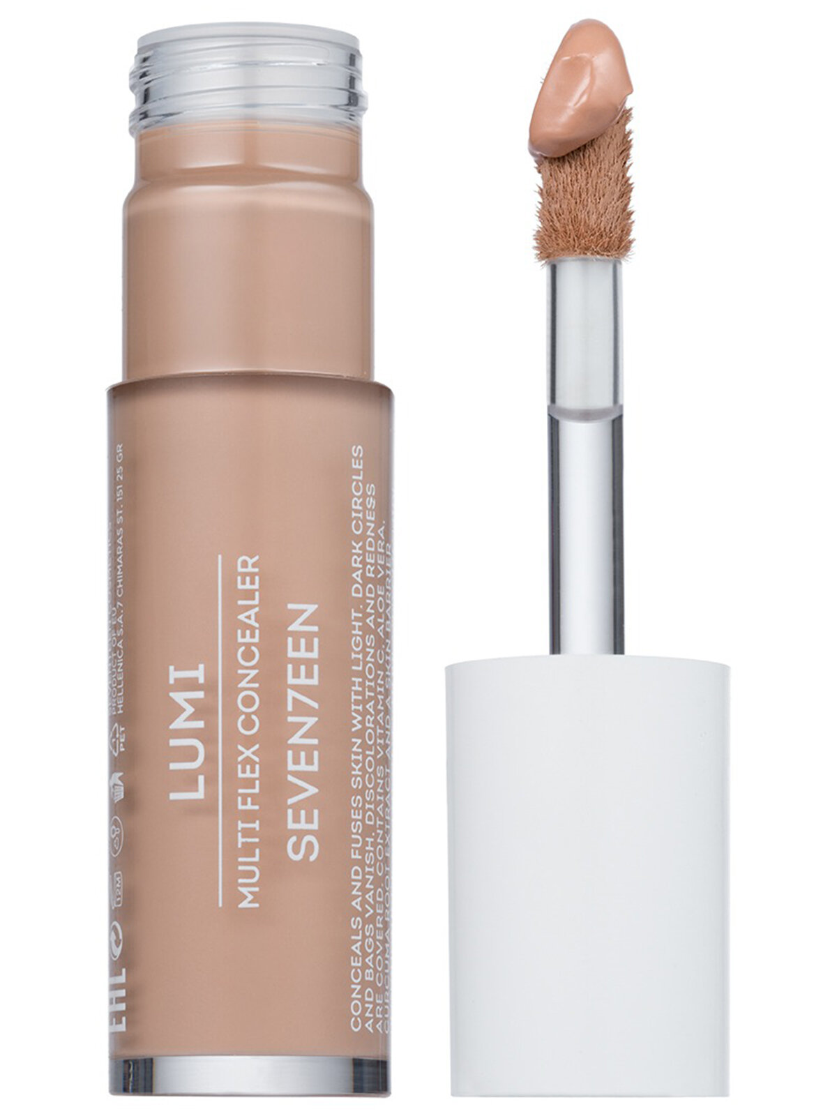 Консилер для лица Seventeen увлажняющий сияющий Lumi Multi Flex, тон 03 персиково-бежевый