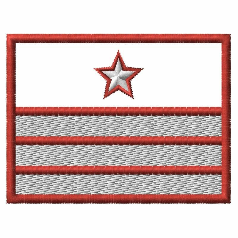 Нагрудный знак РЖД. Старшая категория. Четвертый уровень. Без липучки. Размер 75x55 мм по вышивке.