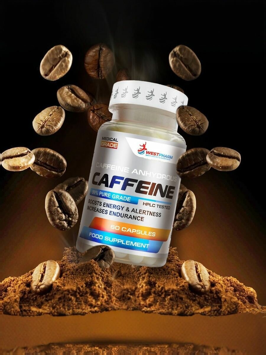 WestPharm Caffeine 100 мг, 60 капсул