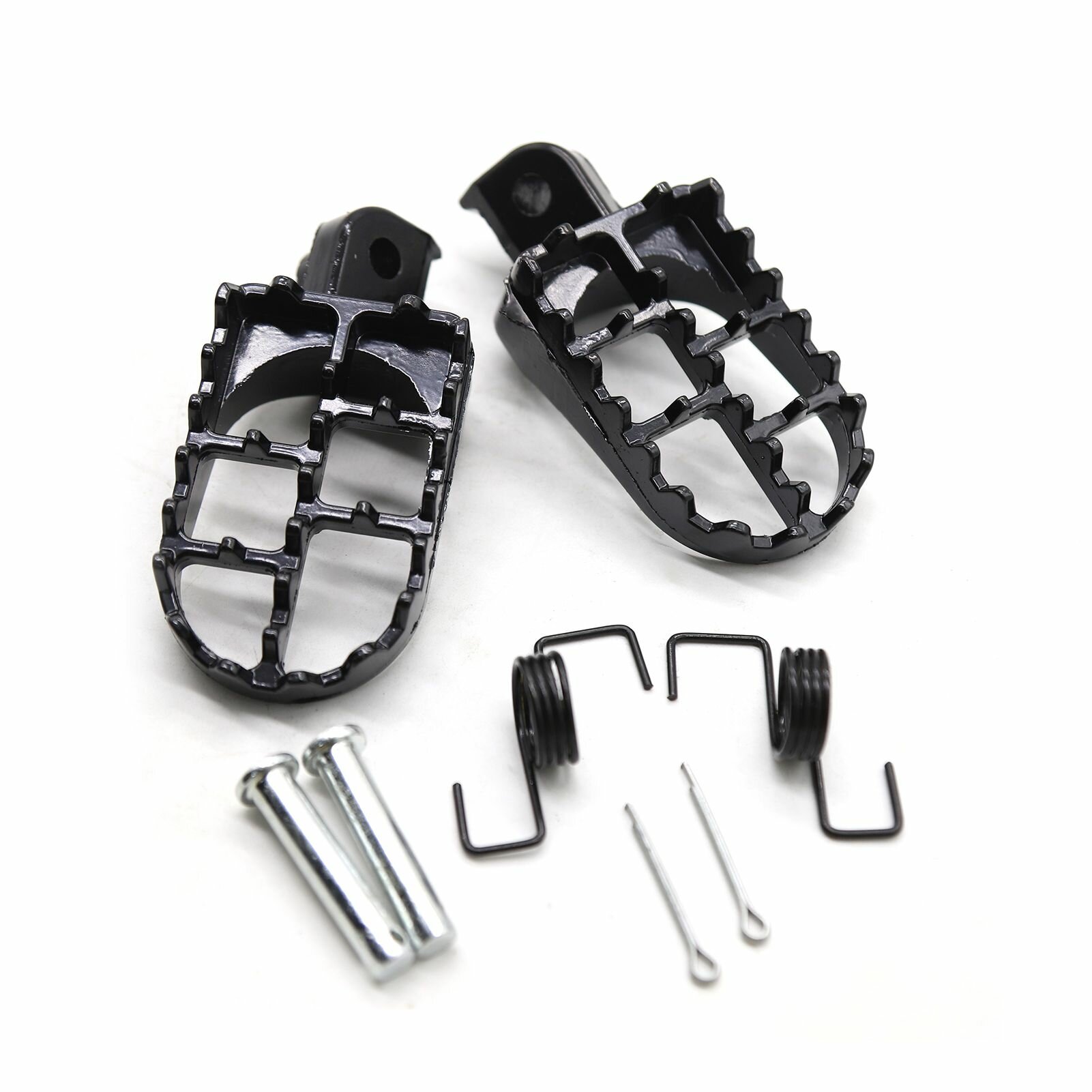 Комплект подножек, черная алюминиевая замена для Yamaha YZ125 YZ250 PW50 PW80 BW80 DT50 RT100 RT180 TT225S TT225T TTR110 TTR90 TW200 WR200 250 500 XT225 XT250 XT350 Dirt Bike