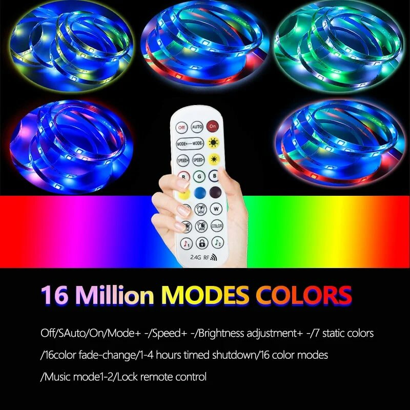 Умная адресная светодиодная лента 20 метров, WS2812B, Wi-Fi, Алиса, Цветомузыка