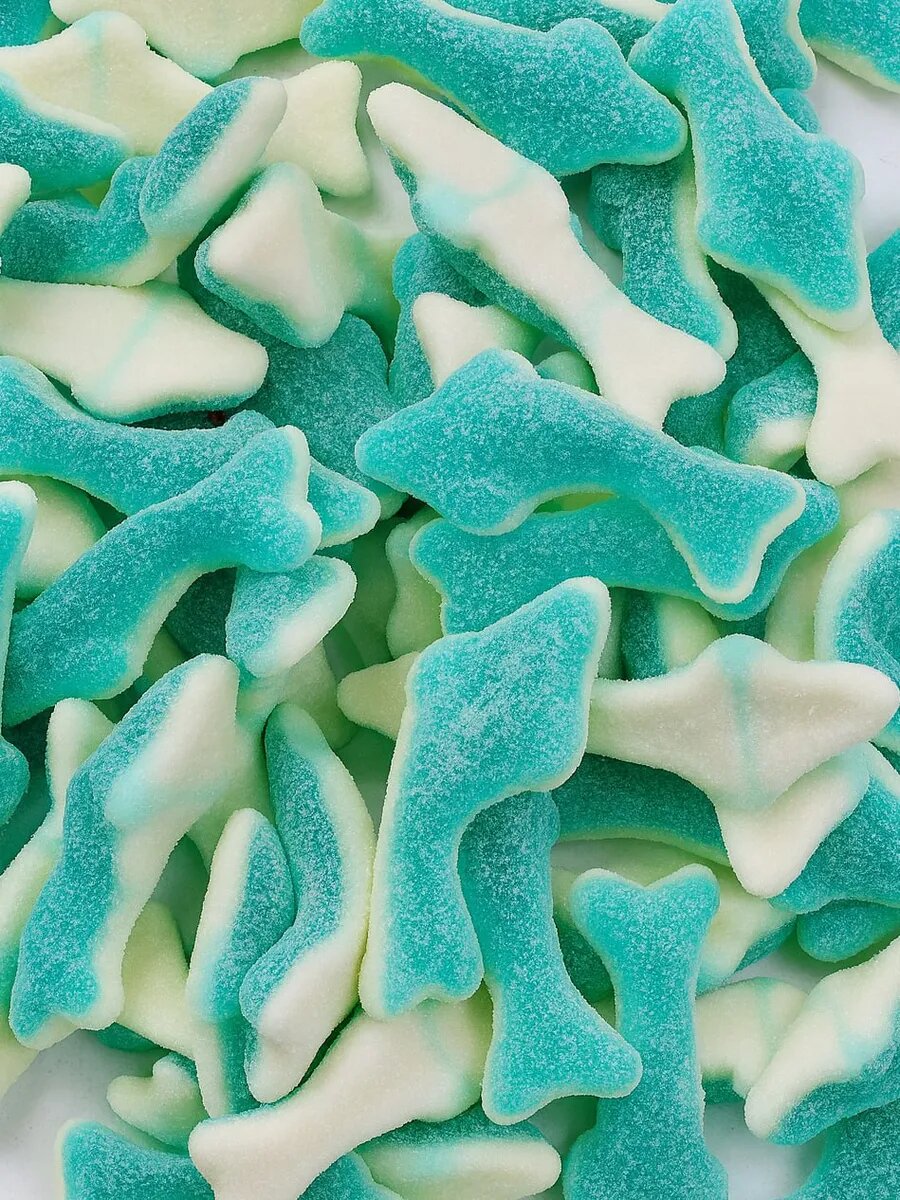 Мармелад жевательный кислый, китайские конфеты, Акулы 1кг