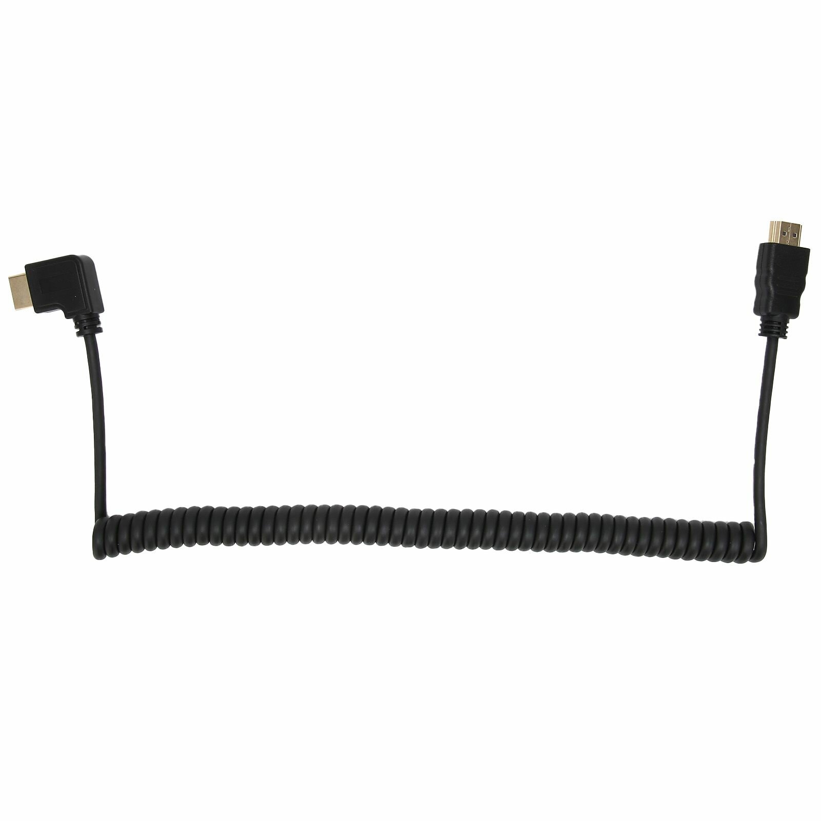 Угловой HDMI-удлинитель Type A - Type A, спиральный, 90
