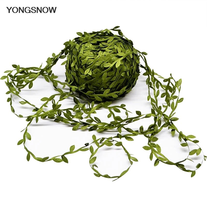 Гирлянда из искусственных шелковых зеленых листьев YONGSNOW 20 м
