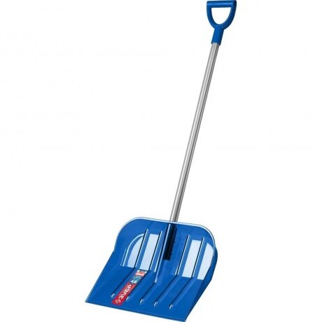 Лопата снеговая ЗУБР ангара, алюминиевый черенок, ковш из поликарбоната 460мм (39981) Профессионал