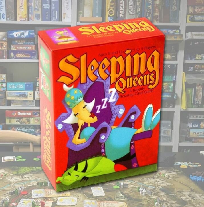 Карточная игра Sleeping Queens Спящая королева, английская версия, развивает стратегию и логику, подарок для детей 8+, семейная настолка в дорогу