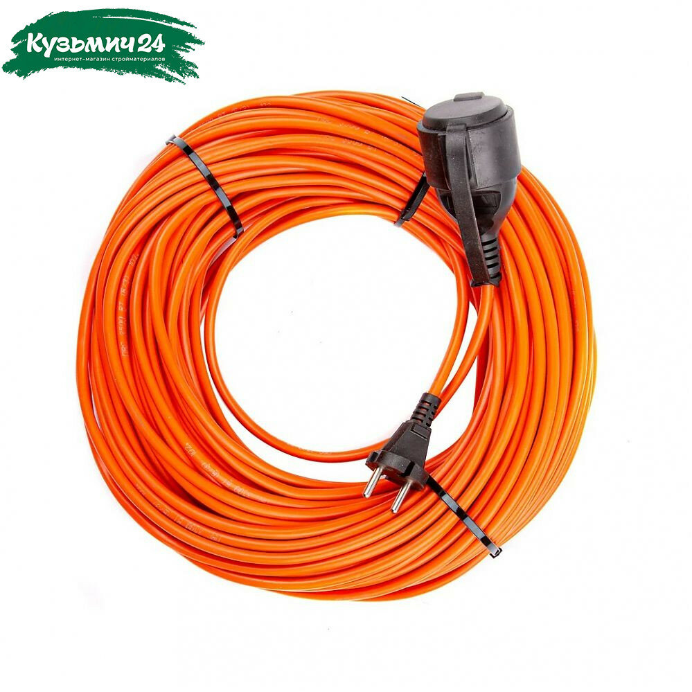 Удлинитель-шнур Атлант Атом 40129 ПВС без заземления, 1 розетка, 50 м, 3.5 кВт, 1 шт.