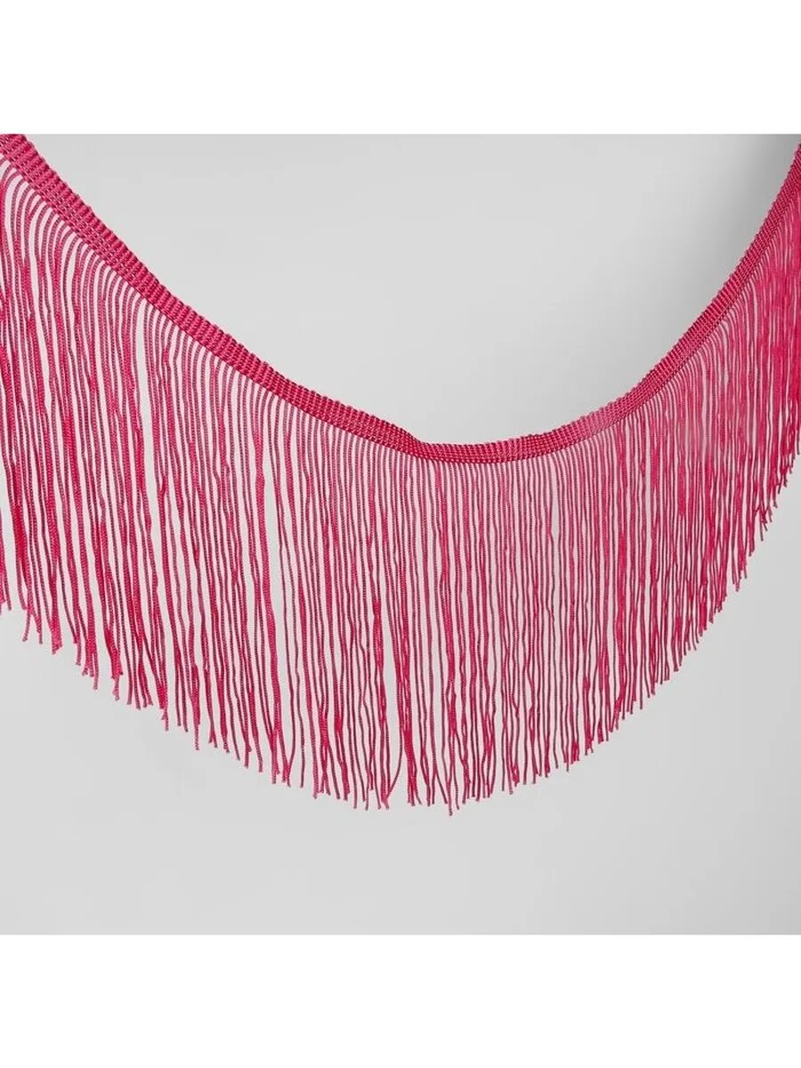 Тесьма декоративная «Бахрома», 15 см, 5 ± 0,5 м, цвет малино