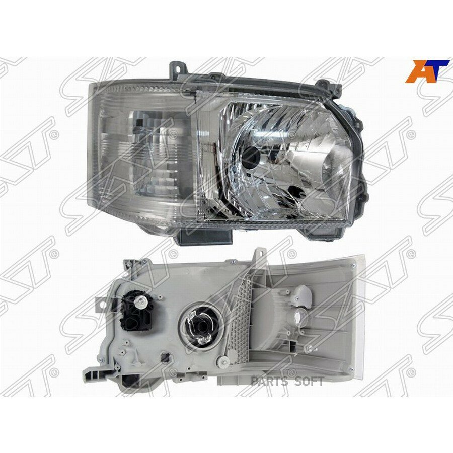 Фара Toyota Hiace 13-20 (Справа/ Галоген/ под электрокорректор) от официального дистрибьютора, SAT, артикул ST21211H0R