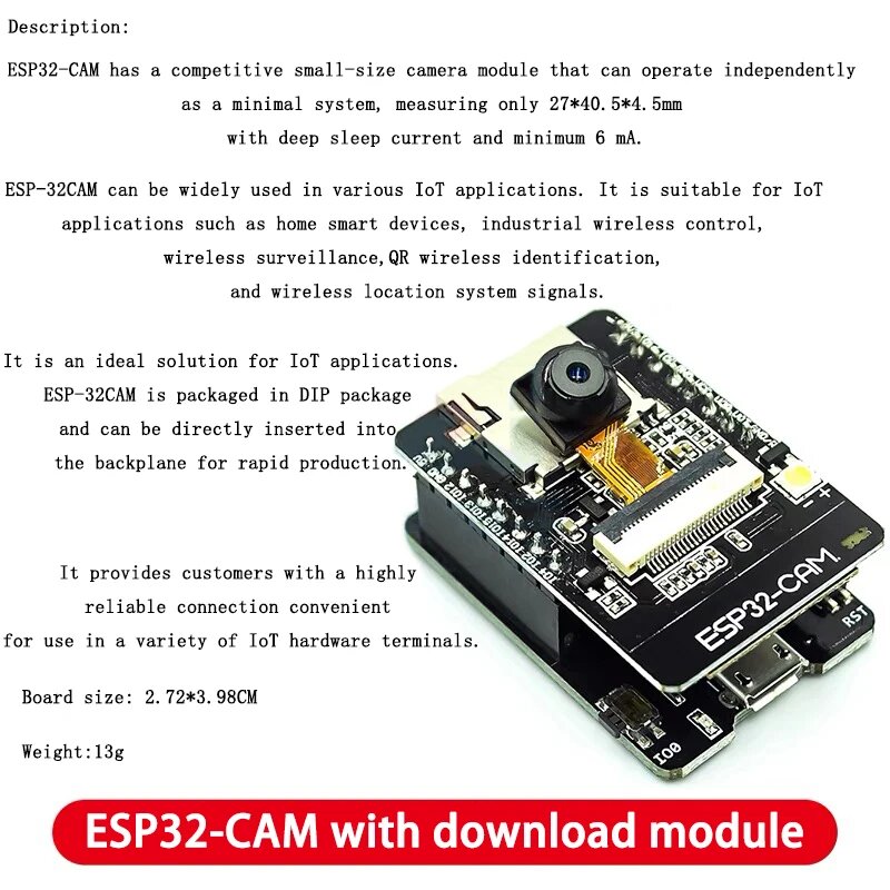 Модуль ESP32 CAM PENGHEKEJI CAM with module