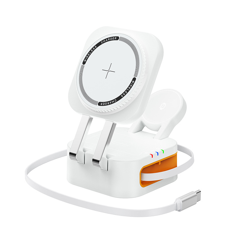 Беспроводное зарядное устройство «три в одном», подходящее для iPhone 16 Pro Max, Apple 15, Apple Watch S10, AirPods 4,