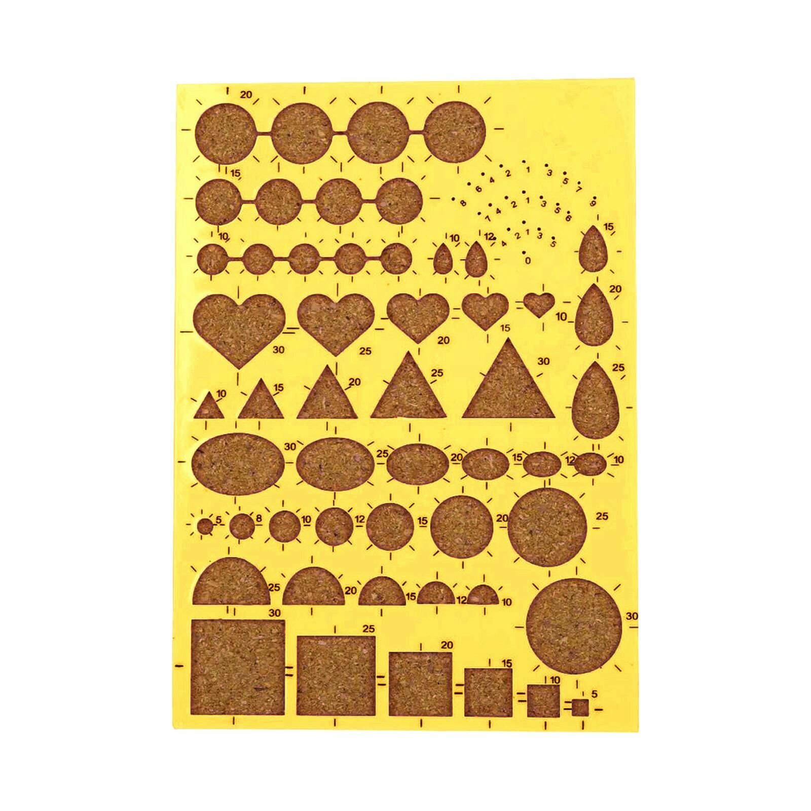 Шаблон для квиллинга, линейка-трафарет для рисования, пластиковый инструмент для изготовления бумаги, для оригами, 21x15 см