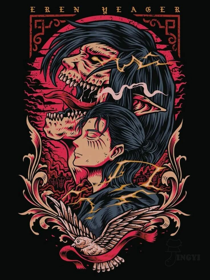 Набор для самостоятельной вышивки алмазами 5D Атака титанов аниме - круглая алмазная мозаика размером 40x50 см для украшения стен дома,40X50CM, белый