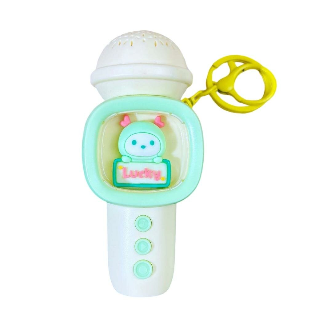 Детский микрофон-брелок с записью голоса, Желтый