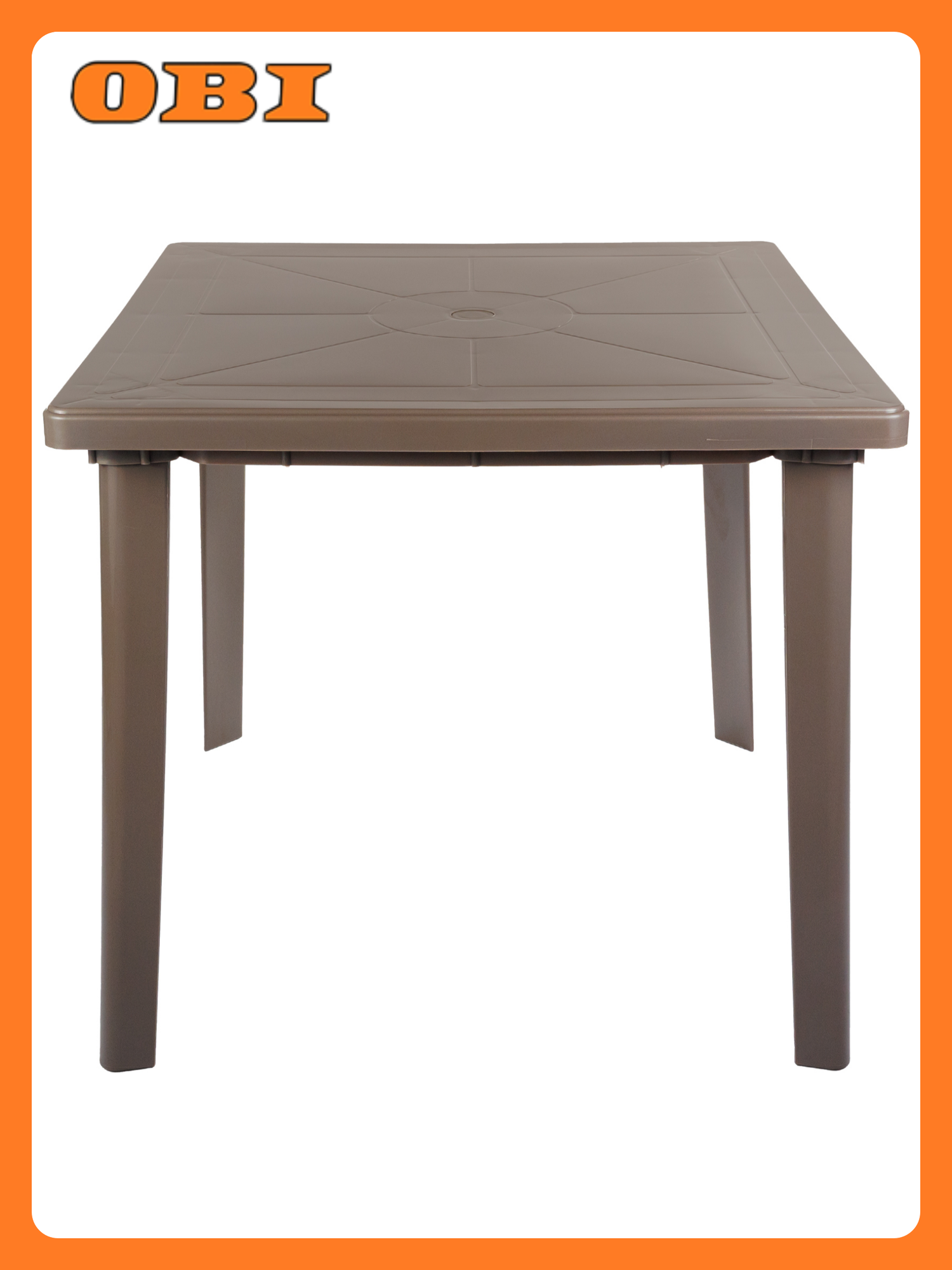 Стол садовый СПГ, складной, квадратный, коричневый, 80 см x 80см x 71см