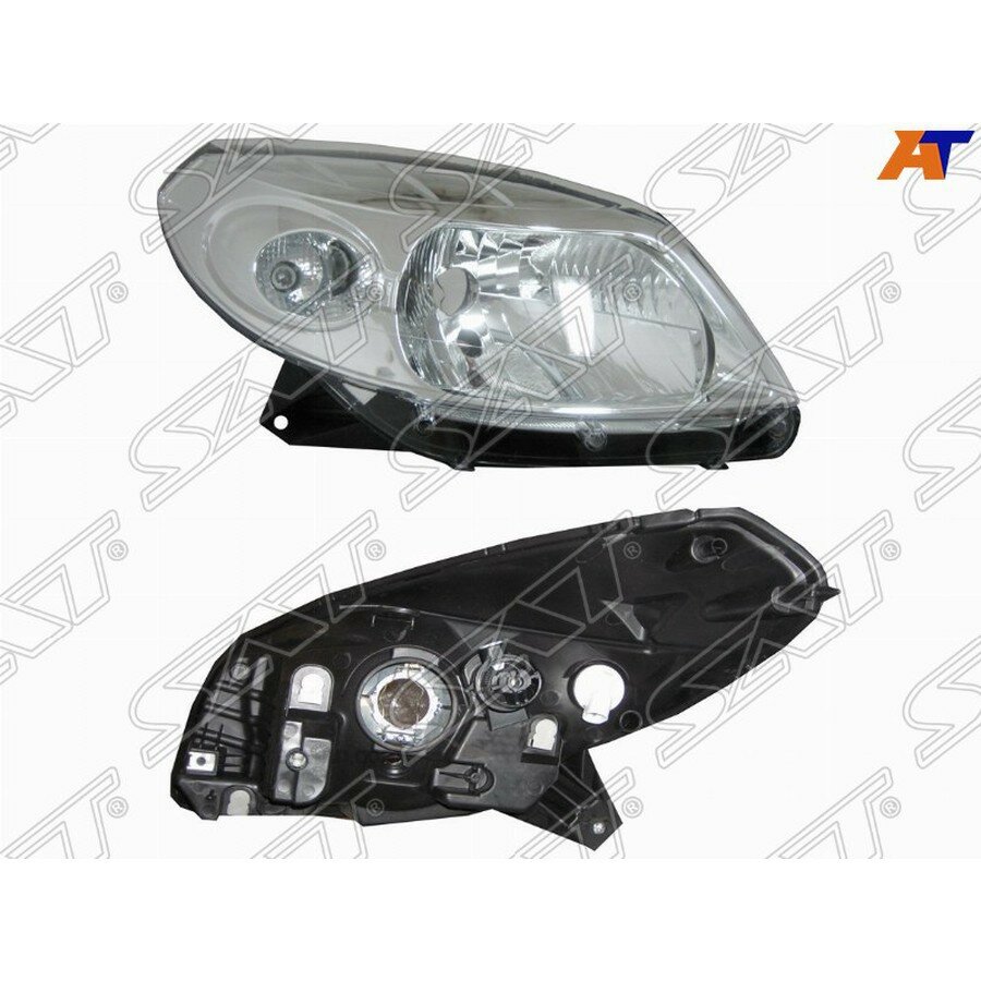 SAT ST5511171R Фара Renault Sandero 09-14 (Справа/ Галоген/ Ручная регулировка)