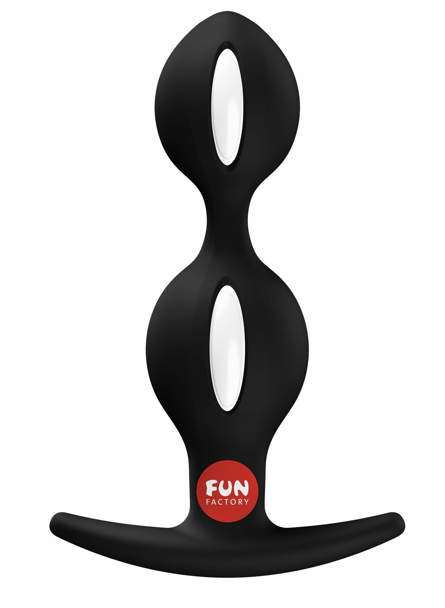 Черный анальный стимулятор B Balls Duo - 13 см, цвет черный