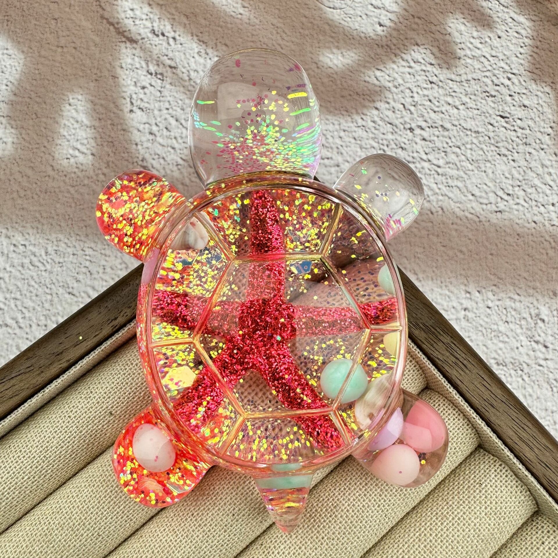 Светящаяся взрывная бусина, модель песка, морская звезда, черепаха, популярный товар на TikTok, большой размер, декор для автомобиля и офиса, DIY игрушка