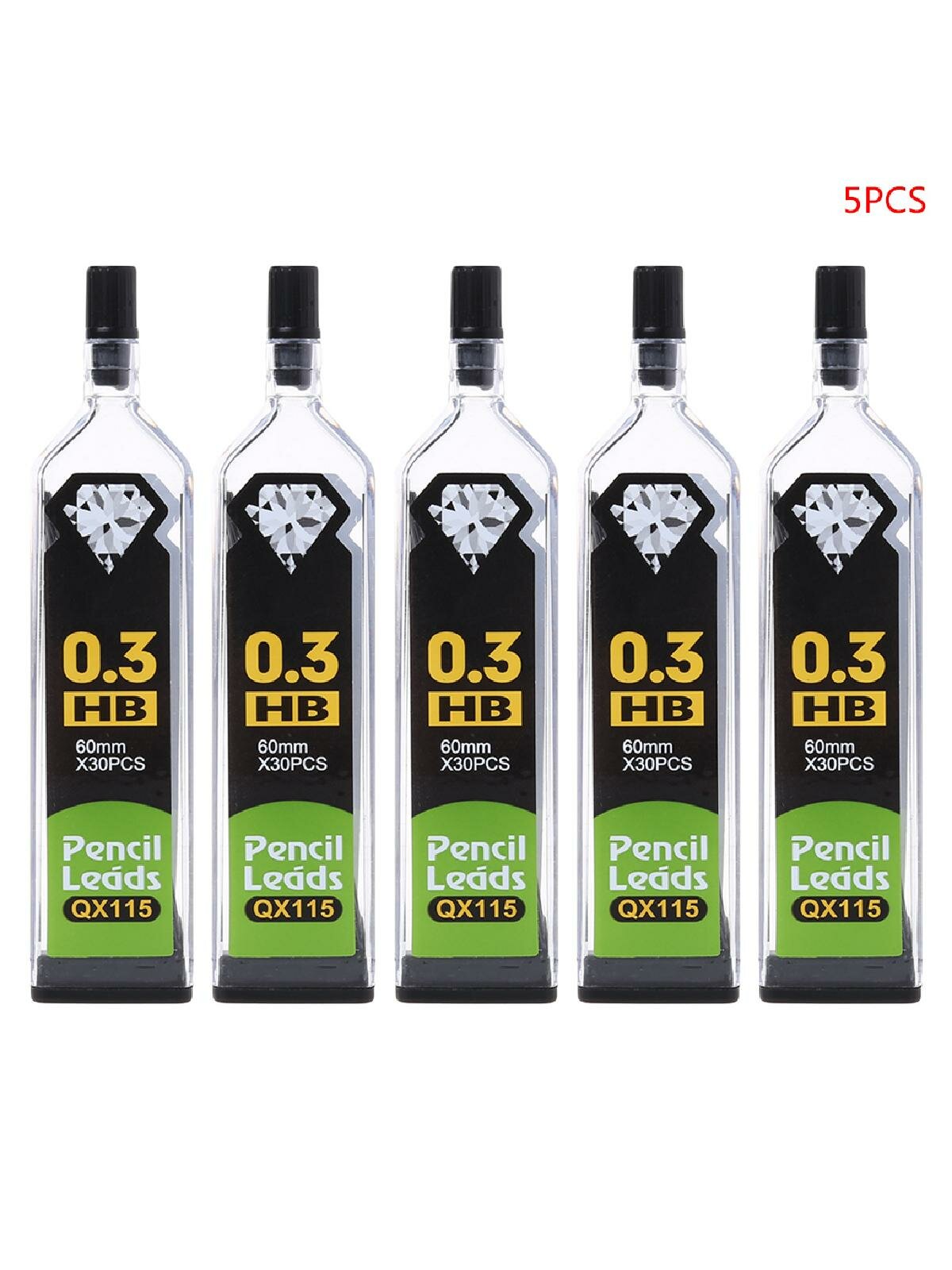 5шт 0.3/0.5/0.7/0.9 сменный грифель мм HB 2B Для автоматических механических Карандашей Schoo