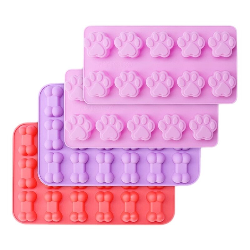 Силиконовые Формы Для Выпечки В Форме Кошачьих Лап И Костей Для Торта Шоколадного Желе С Антипригарным Покрытием Легко Снимается Кухонный Инструмент