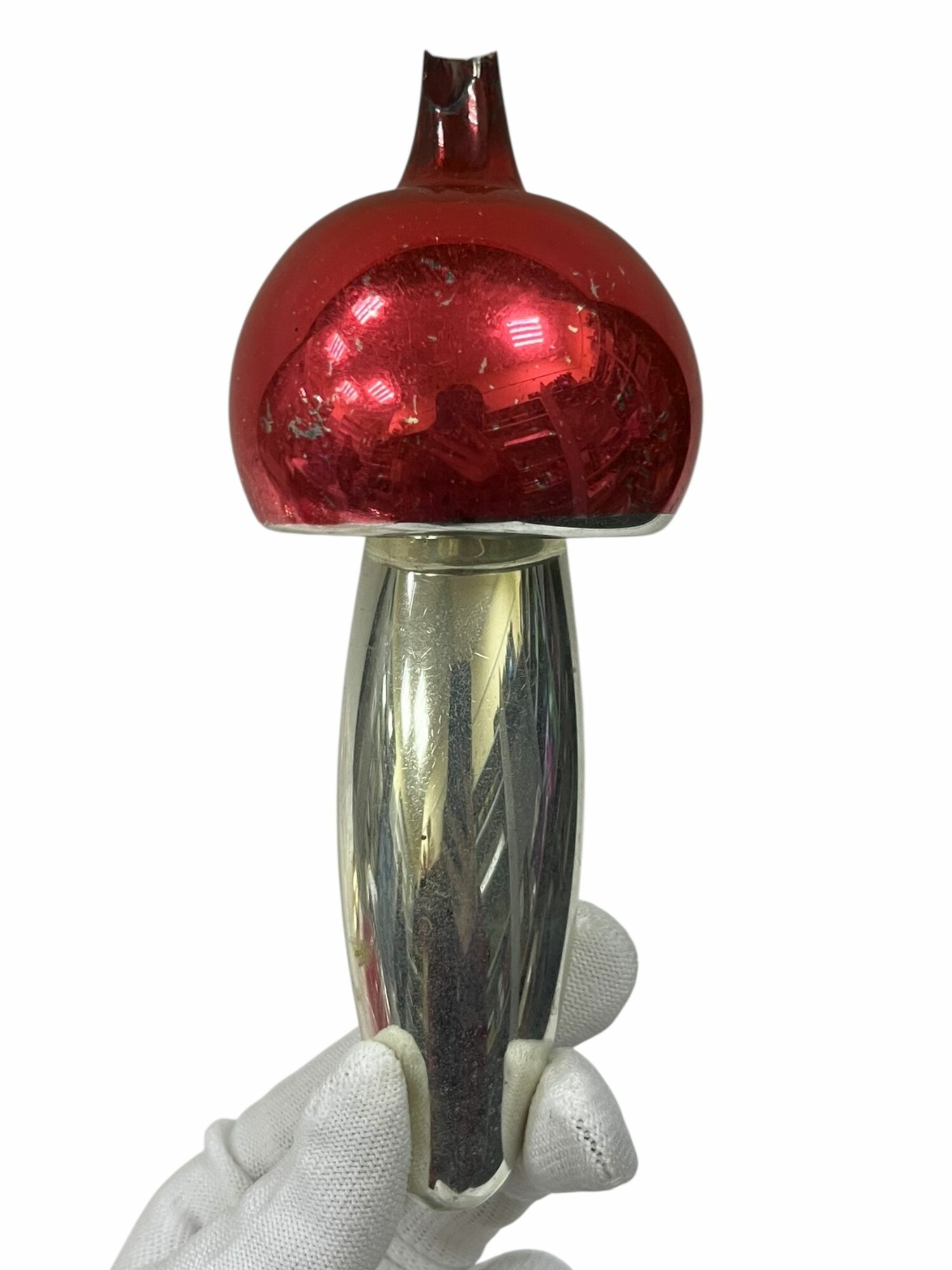 Советская елочная игрушка, Гриб. Сделано в СССР