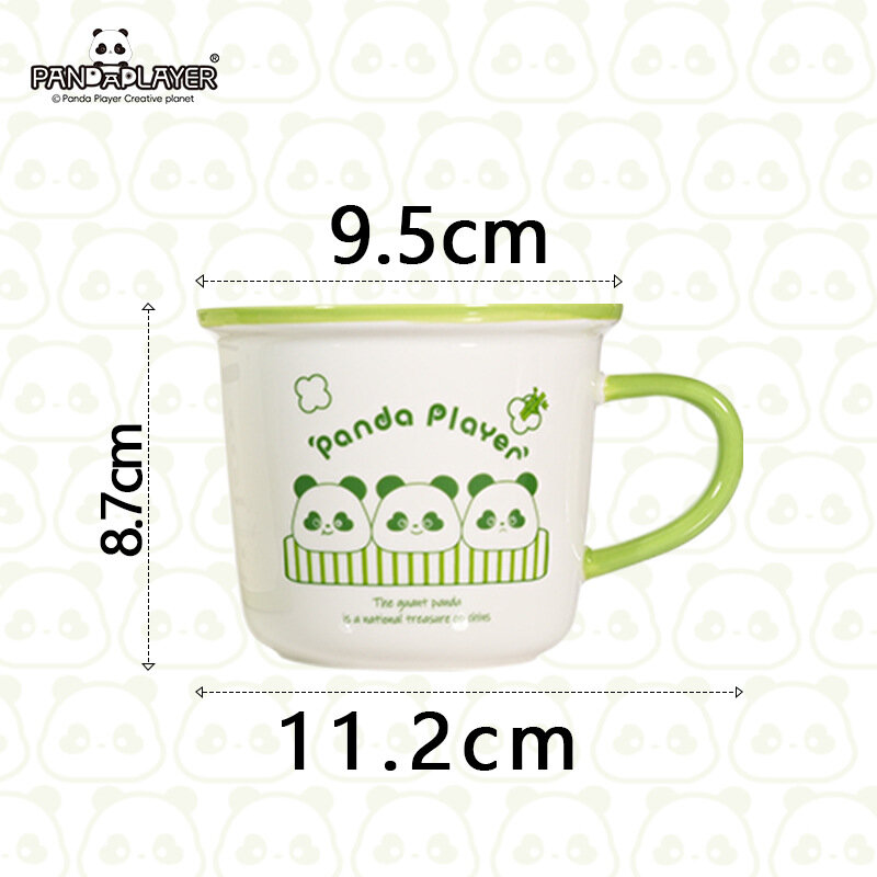 Керамическая кружка с пандой из белого фарфора, для чая/кофе/подарка, 300 мл