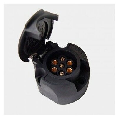 Розетка фаркопа 7 контактов влагозащищенная с пыльником