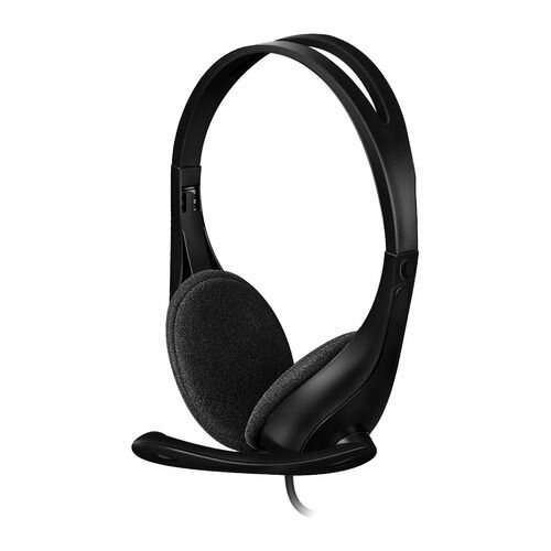 Гарнитура A4TECH HU-9, для компьютера, накладные, проводные, черный [hu-9 (black)]