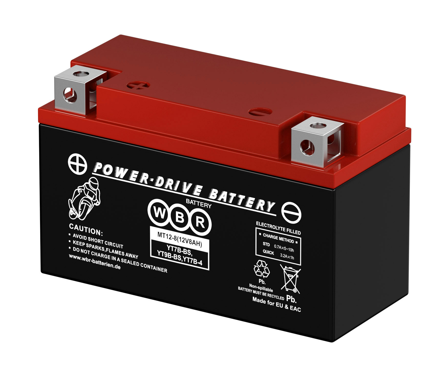 Аккумулятор 12V - 8 А/ч "WBR MT" (YT7B-BS, YT9B-BS)
