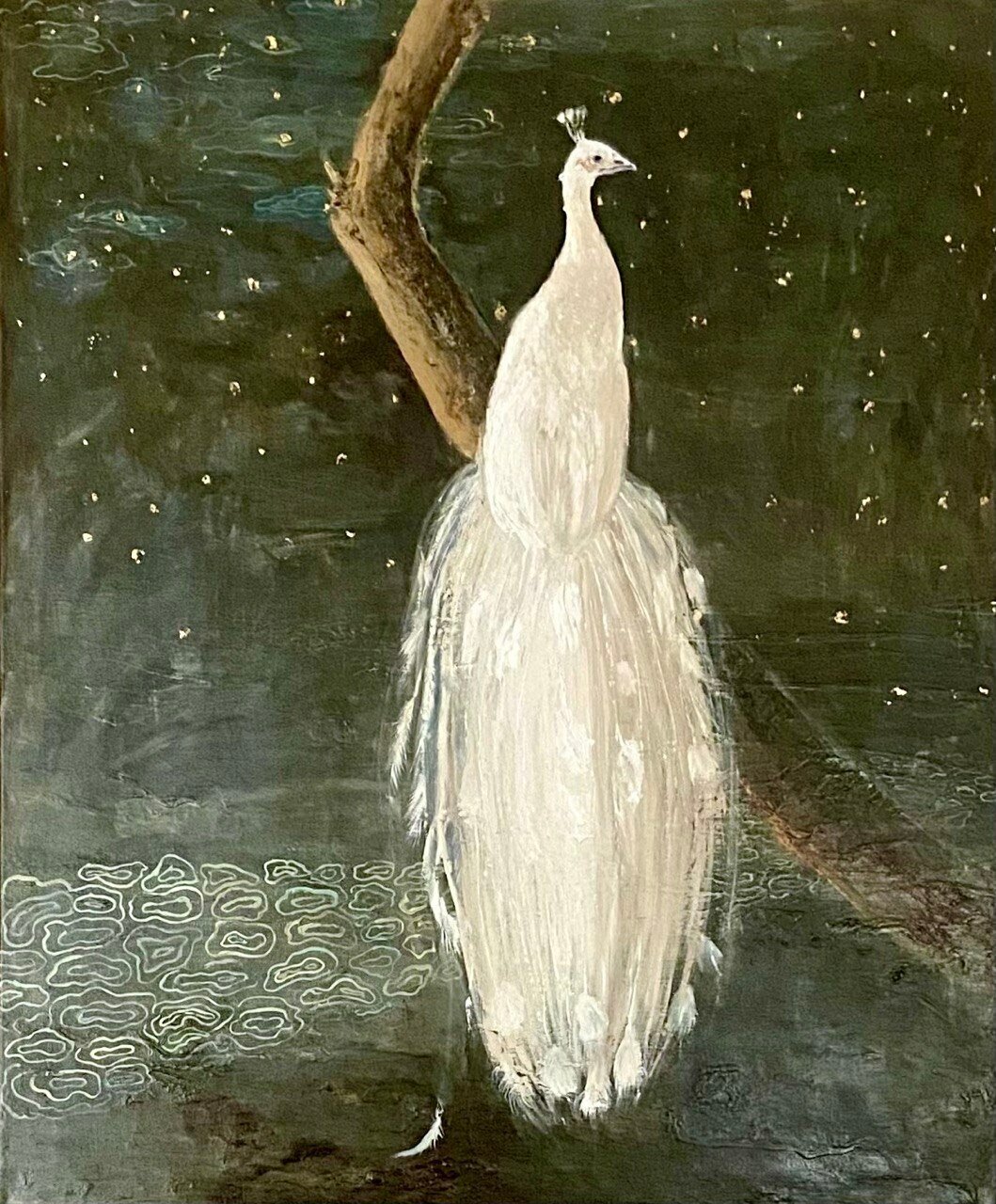 Интерьерная картина «Белый павлин»