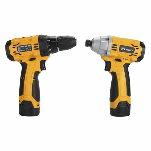 Набор электроинструмента DEKO 063-4107: гайковерт DKIS12, дрель-шуруповерт DKCD12, (2 инстр. в компл.)