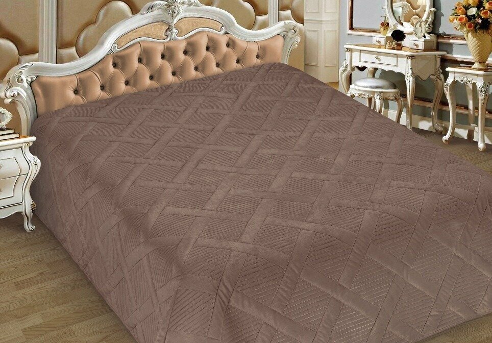 Покрывало стёганное BRUNO 89 Коричнево-красный 160х230