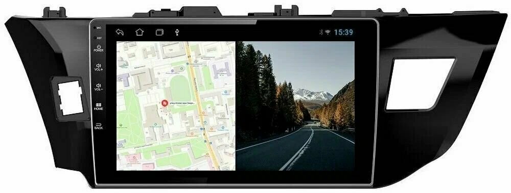 Автомагнитола с рамкой 2 din 10 дюймов для Toyota Corolla XI E160 E170 2012-2015 дорестайлинг / Android 6Gb+128Gb / GPS / Поддержка сим-карты / Камеры 360 гр./ Встроенные кулер охлаждения