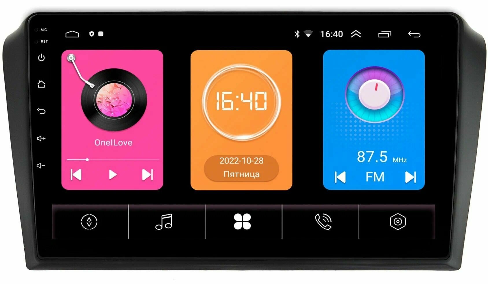 Автомагнитола с рамкой 2 din 9 дюймов для Mazda 3 BK 2005-2009 рестайлинг / Android 2Gb+32Gb / GPS / Bluetooth / Wi-Fi / FM-радио