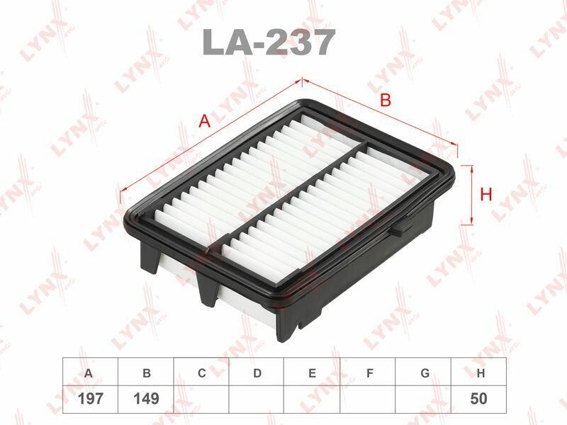 LYNXauto Фильтр воздушный для HONDA VEZEL 1.5 2013 - / HONDA FIT 1.5 2013 - / HONDA FIT 1.3 2013 -