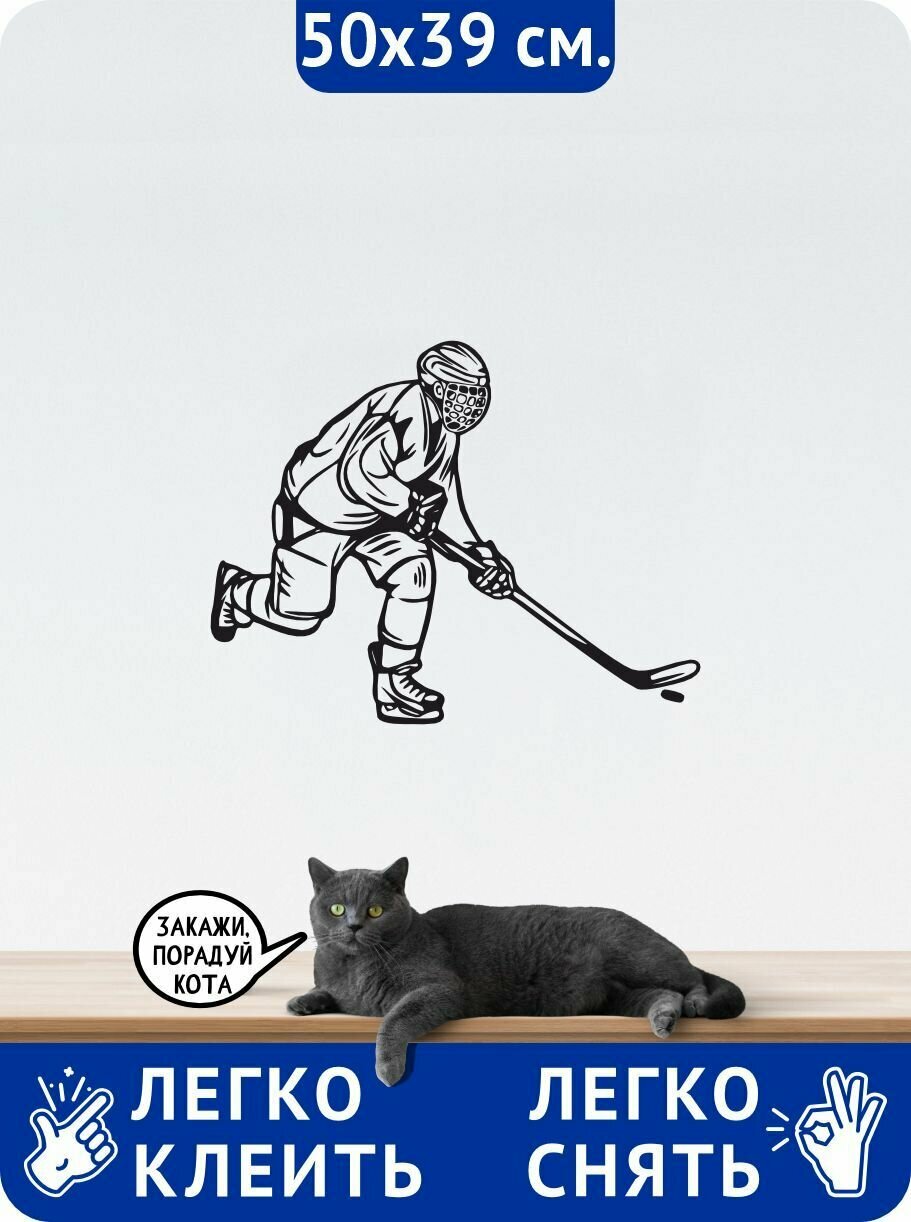 Наклейки интерьерные на стену для декора - NHL Хоккей