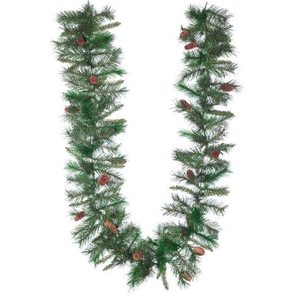 Украшение декоративное "Гирлянда еловая", 180 веток, 20 шишек, L285 W32 H32 см