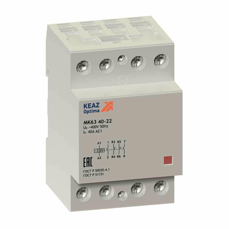Контактор модульный OptiDin МК63 4031 230AC AC 3НО КЭАЗ 114131