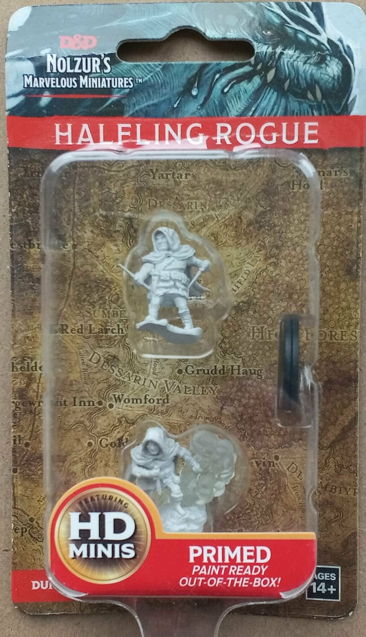 Полурослик Мужчина Плут. Набор из 2 грунтованных фигурок для настольных игр ДнД / Dungeons & Dragons Wizkids