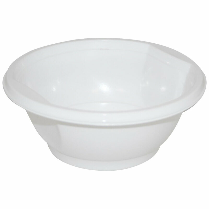 Тарелка одноразовая пластиковая 600 мл белая 1000 штук в упаковке, 1713785