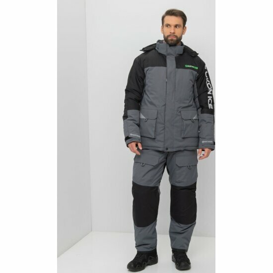Костюм зимний Huntsman Yukon Ice цвет Серый/Черный ткань Breathable, разм. 48-50/182-188