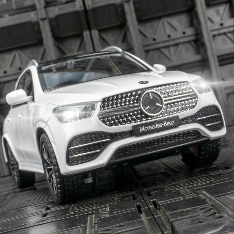 Машинка металлическая Mercedes-Benz GLE V167 1:24, Коллекционная модель машины для взрослых, Игрушечный автомобиль с звуковыми и световыми эффектами для детей