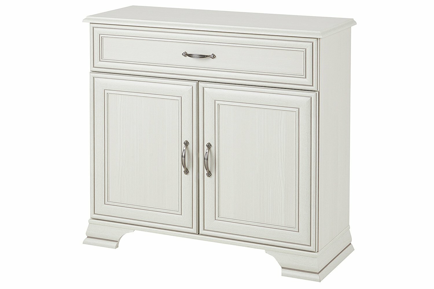 Тумба напольная Hoff Tiffany, 94х90,1х37 см, для гостиной, с ящиком, глянцевые фасады, ЛДСП/МДФ, цвет вудлайн кремовый