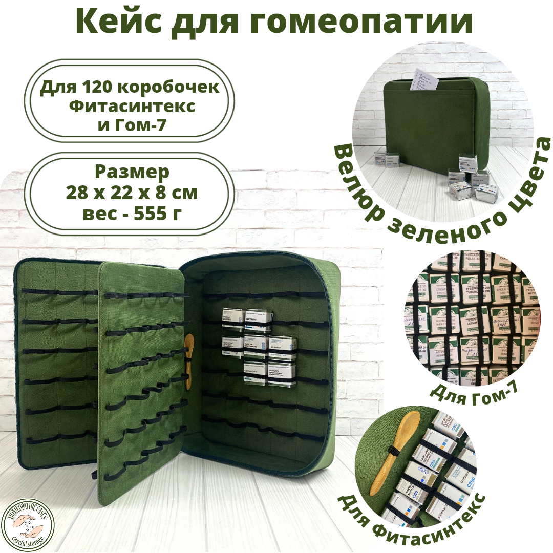 Гомеопатическая аптечка для хранения препаратов на 120 коробочек от Фитасинтекс и Гом-7