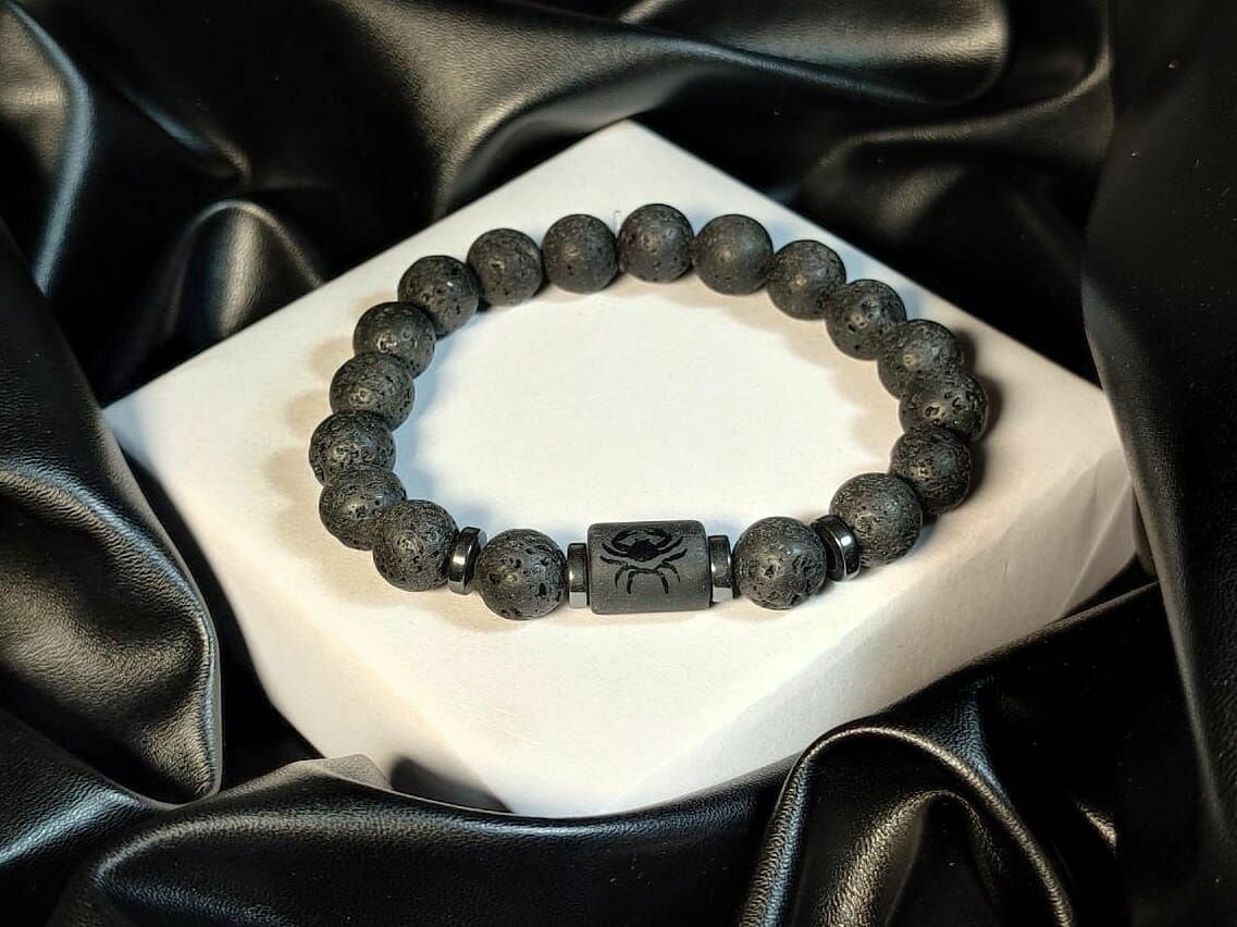 Браслет, гематит, искусственный камень