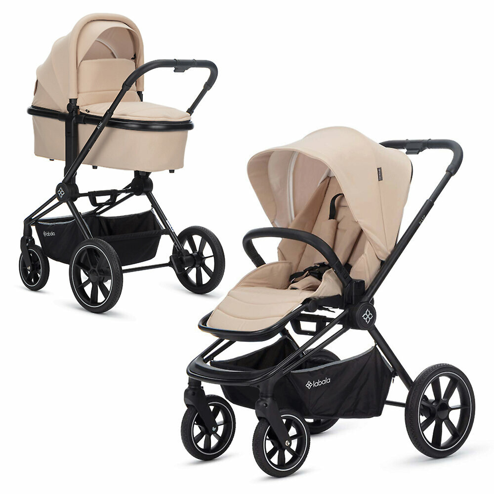 Детская коляска 2 в 1 Labala Raiz Lite Line Sand Biege, бежевая
