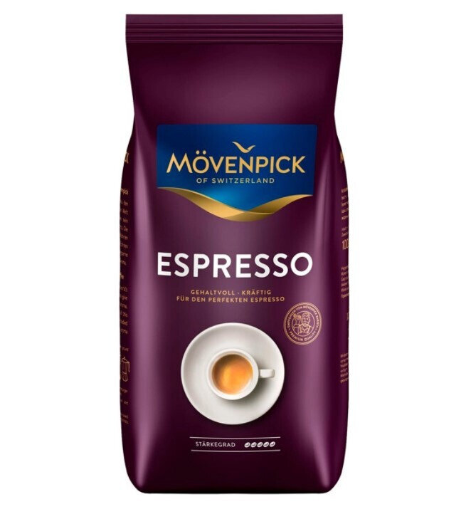 Кофе в зернах "Movenpick Espresso", 1кг, Колумбия-Бразилия, арабика-робуста